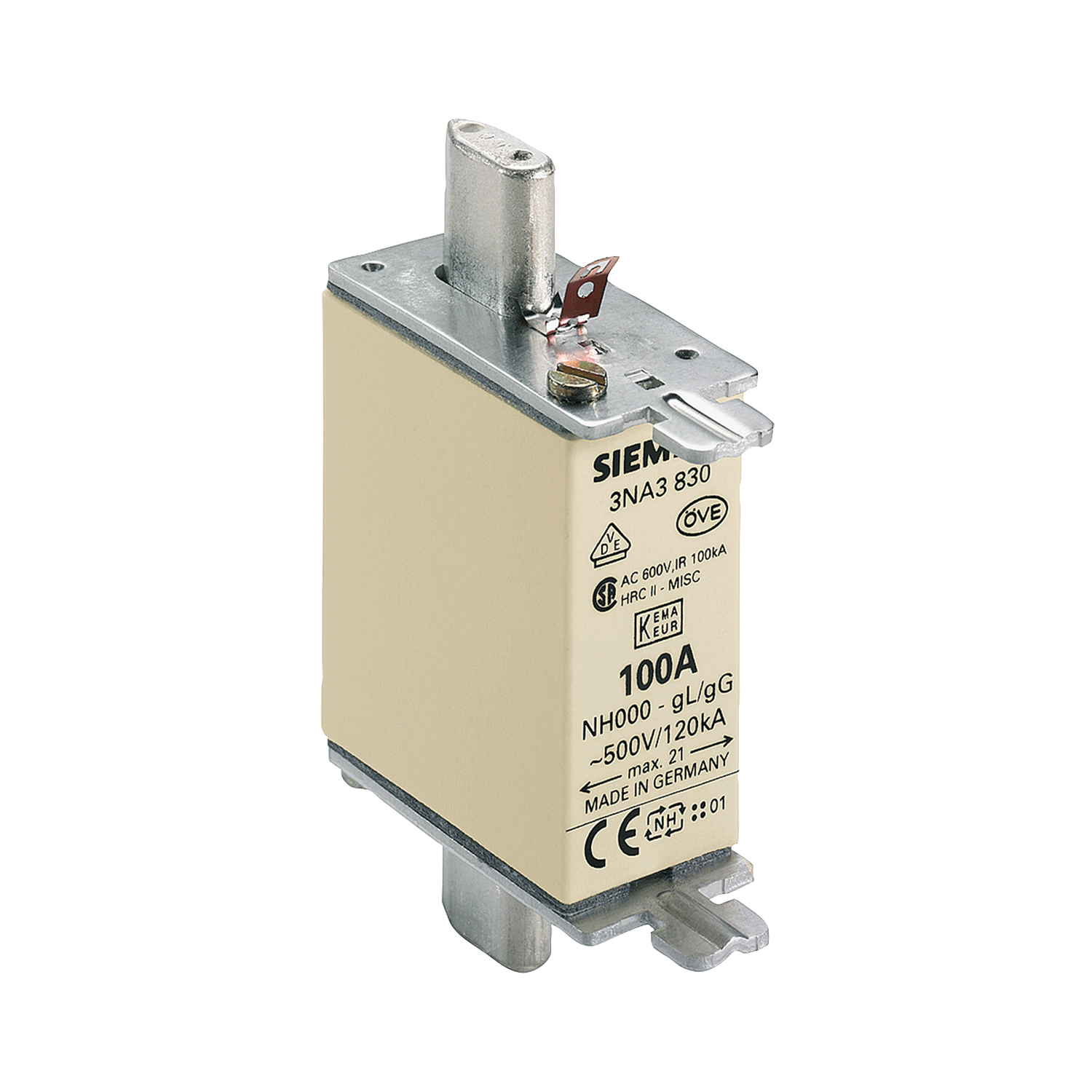 FUSIBLE NH 3NA3 830 100 AMP TAMAÑO 00Material y Equipo Eléctrico ...